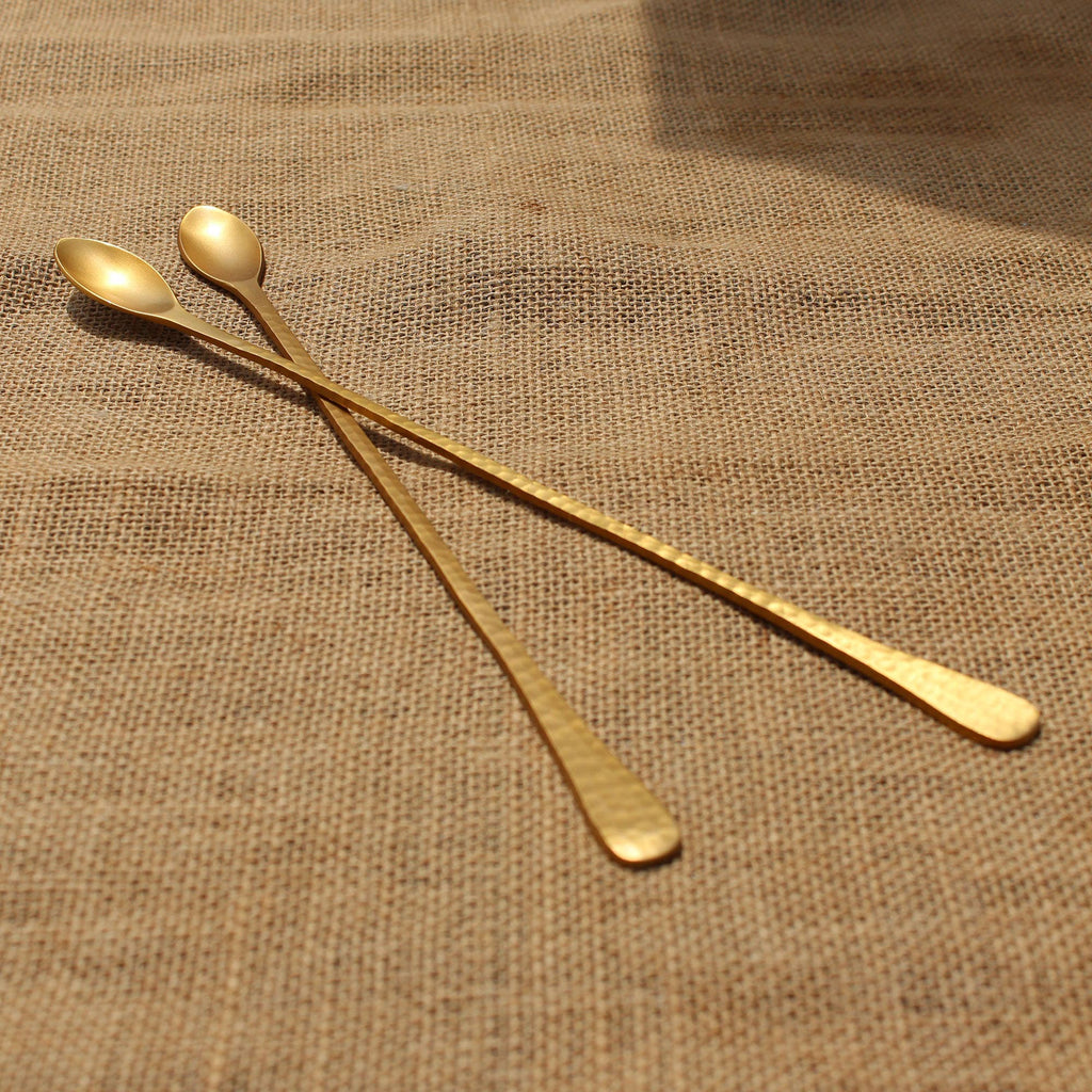 Pebbled Long Spoons – Brass Monkey Home