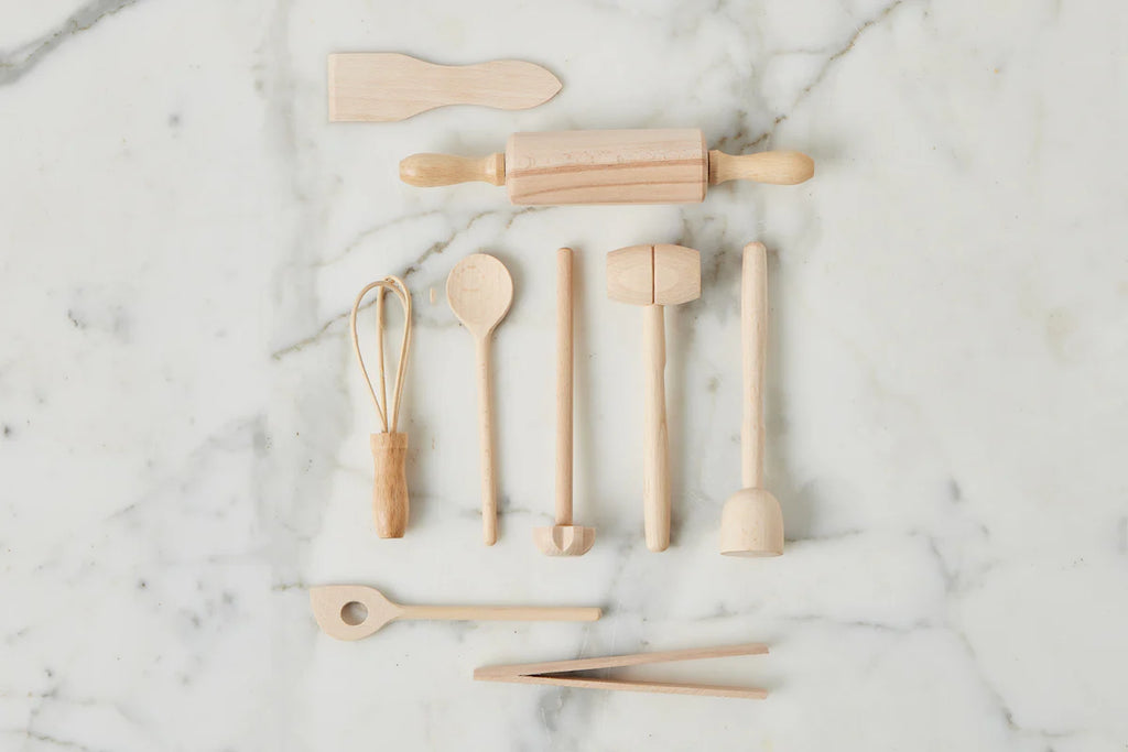 Children's Wood Cooking Set – Brass Monkey Home
